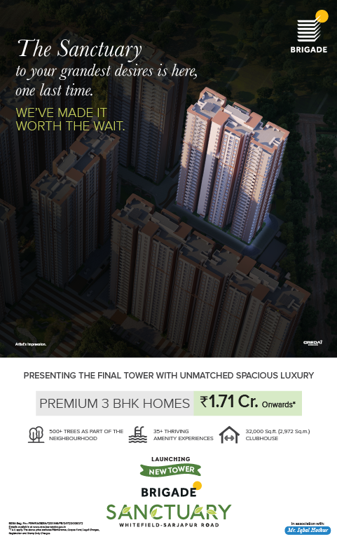 Buy Luxurious 1, 3, 4 & 5 BHK Apartments/Flats available for sale in Bengaluru - Brigade ...