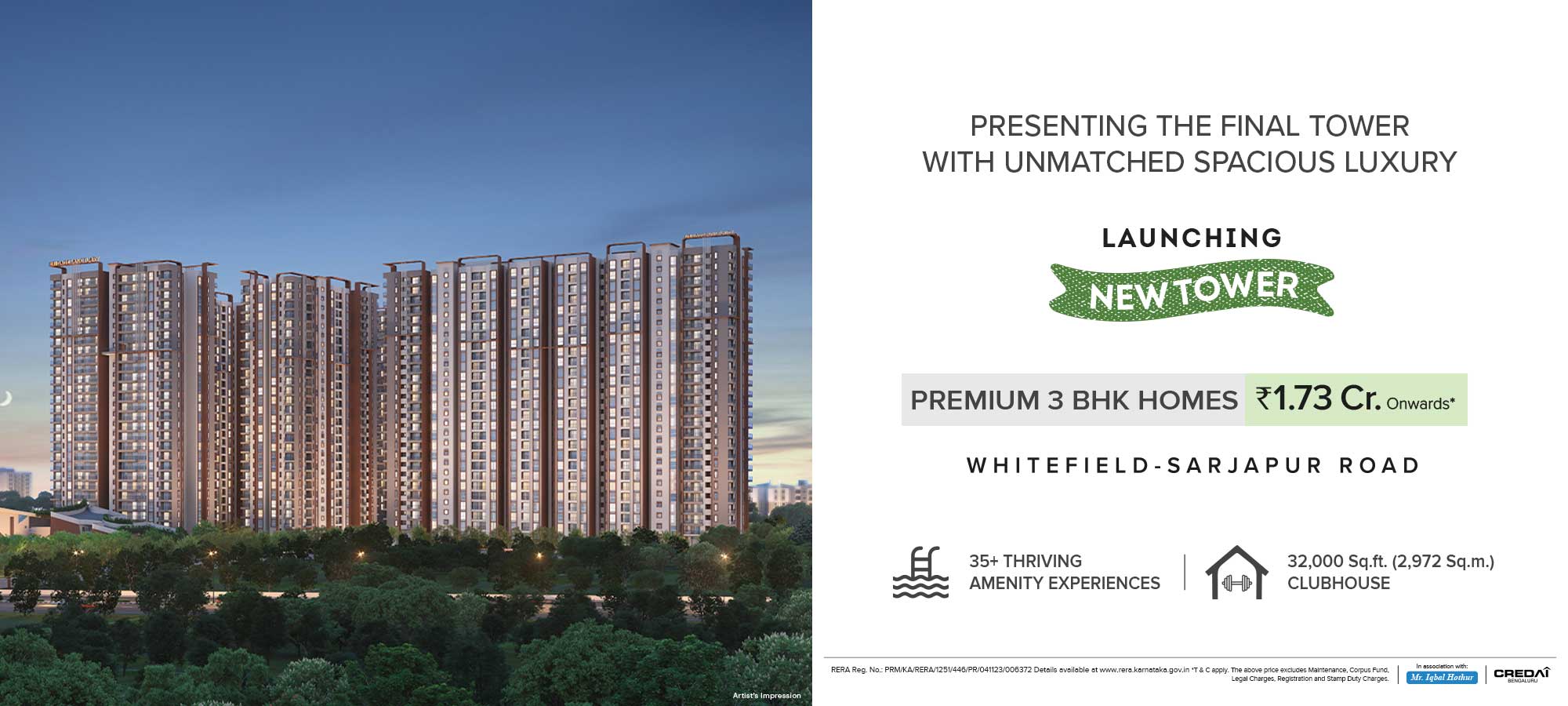 Brigade Sanctuary 3 & 4 BHK Apartments Whitefield-Sarjapur Road